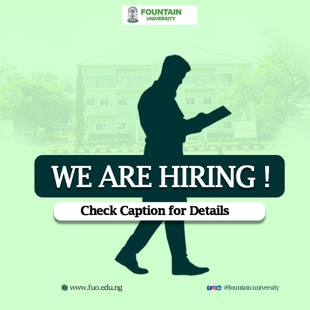 Fountain University Recruitment 2025 Job Application Portal – Top ...